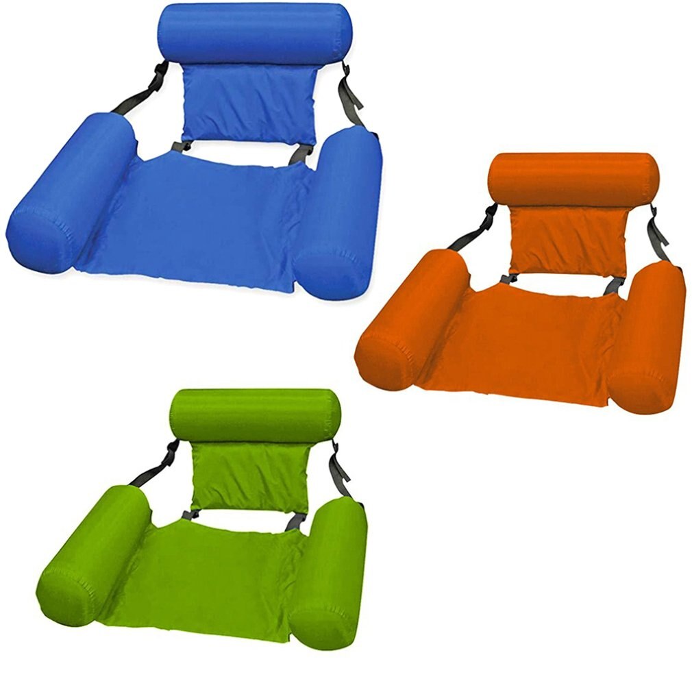 Large Blue Swimming Pool Float Chair Portable Fold... – Grandado