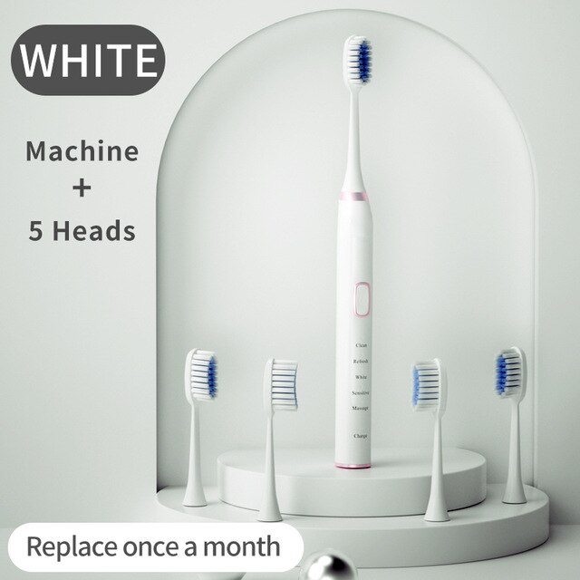 Xiaomi fat sonic elektrisk tandborste med 5 borsth... – Vicedeal