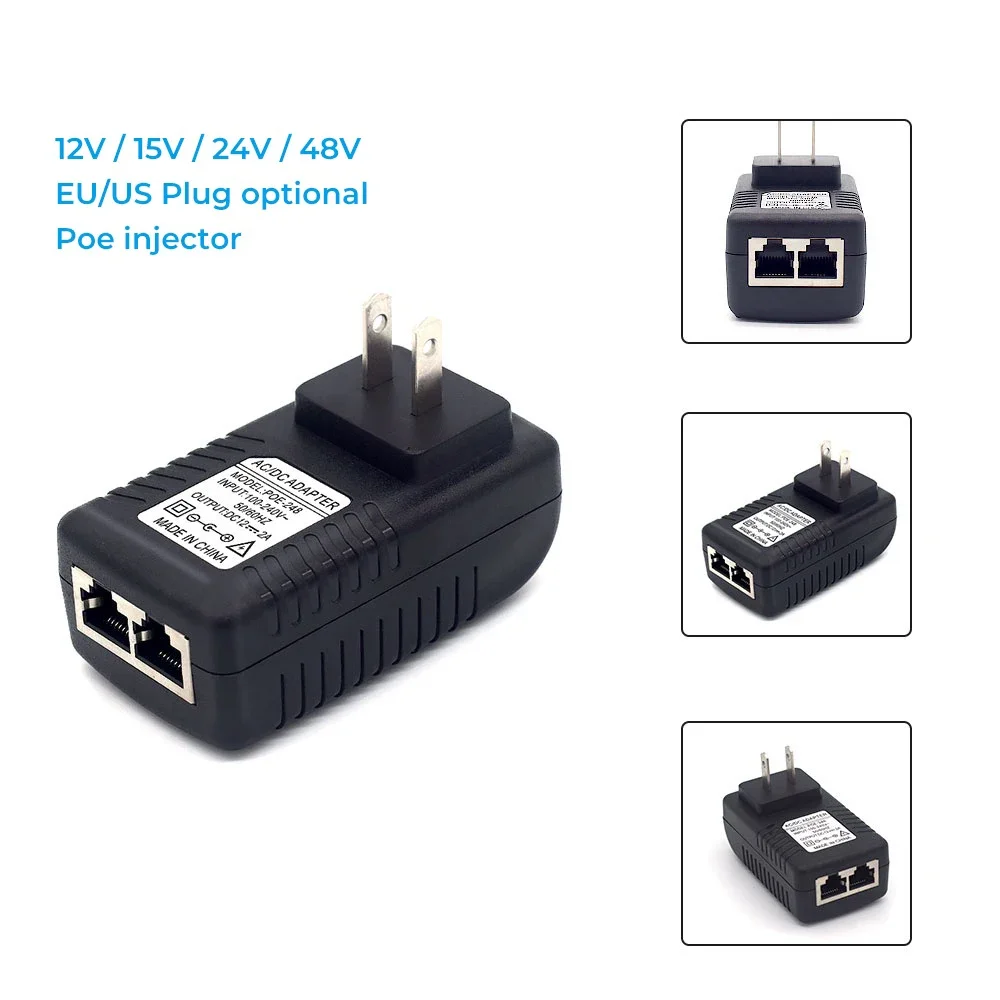 DC 12V 15V 18V 24V 48V 0.5A 1A POE Injector Power ... – Grandado