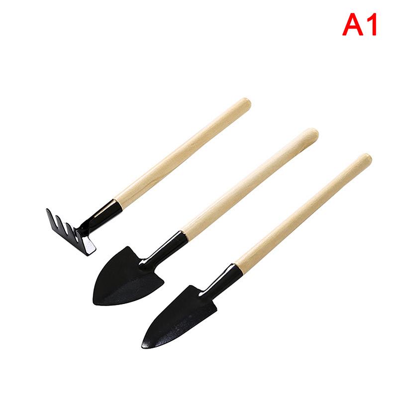 3Pcs Mini Hand Tools Miniature Planting Set Wooden... – Grandado