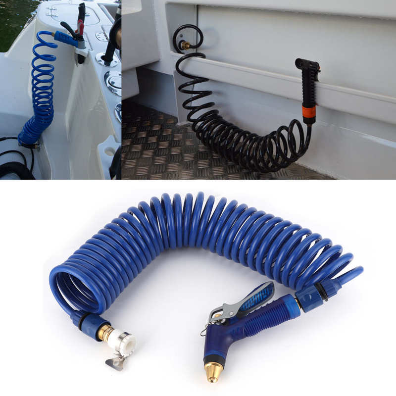 10m/32.8ft Coiled Hose + Trigger Nozzle + Adapter ... – Vicedeal