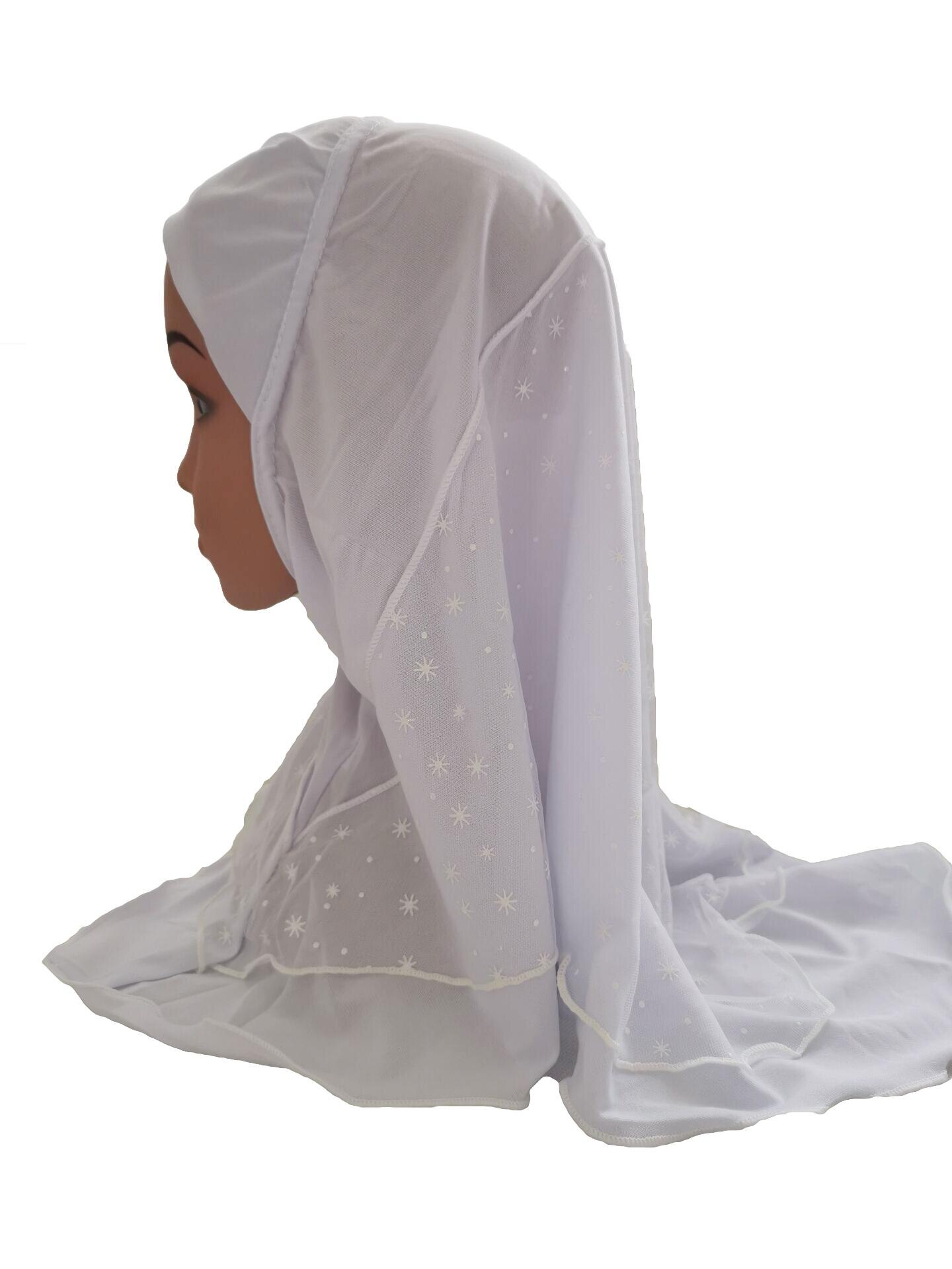 Muslim Kids Girls Hijab Islam Headscarf Mesh Scarf... – Grandado