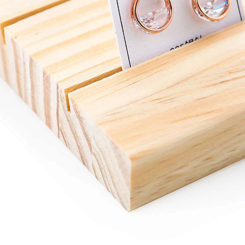 Solid Wood Earrings Jam Paper Jewelry Display Prop... – Grandado