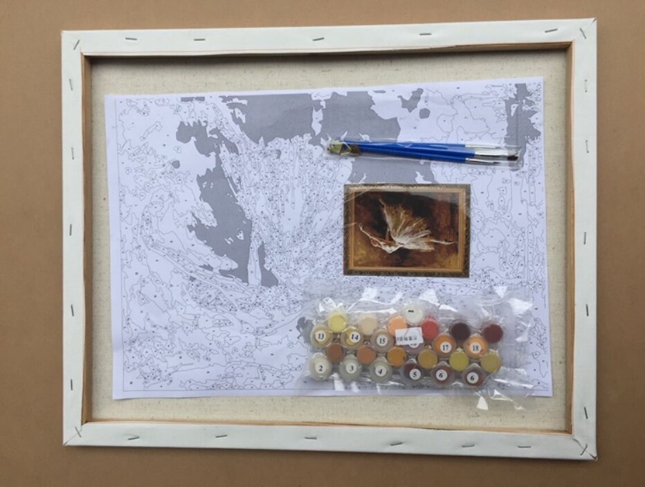 DIY digital oil painting hand-painted color fillin... – Vicedeal