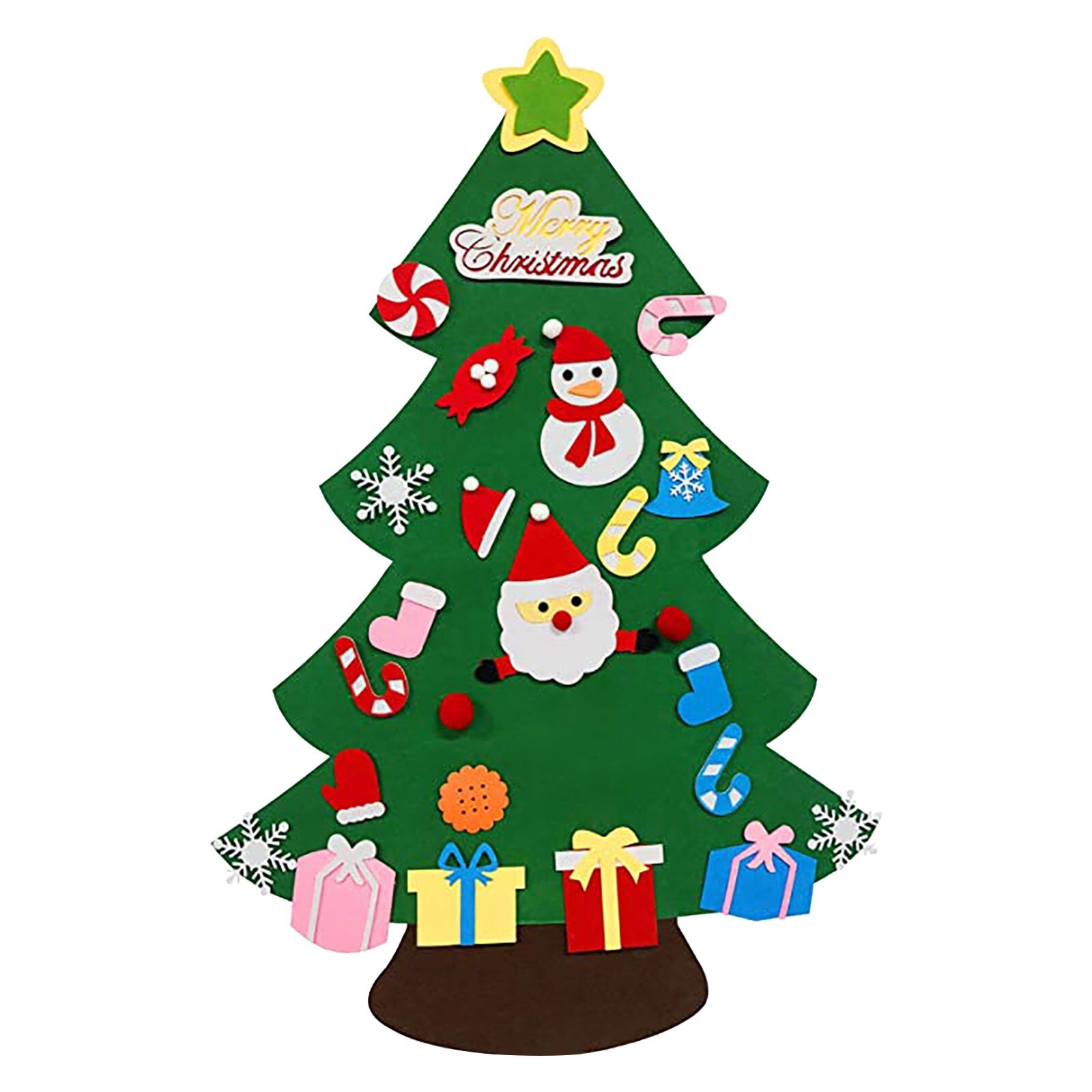 Kids DIY Felt Christmas Tree with Ornaments Childr... – Grandado