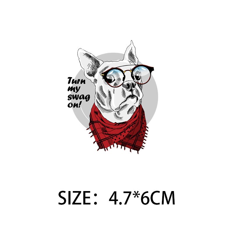 Dogs Heat Transfer PVC Patch Thermal Transfers Dec... – Vicedeal