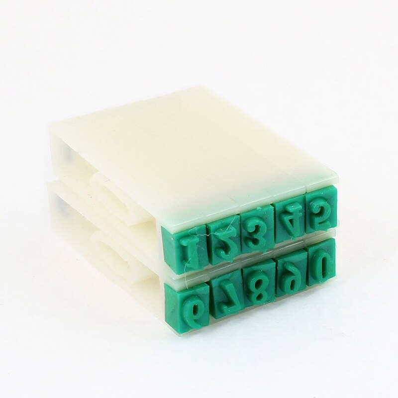 1 Set 8Mm Width Off White Green Plastic Rubber 0-9... – Grandado
