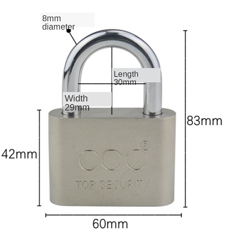 High Security Steel Padlock Stainless Shackle Lock... – Grandado