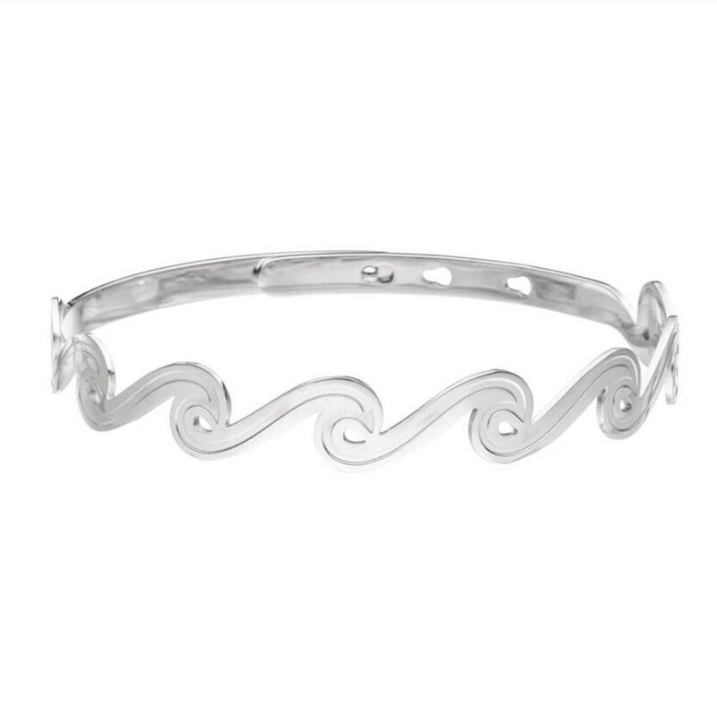 Mavis Haas Wave Bangle Hawewe Rvs Verstelbare Wave... – Grandado