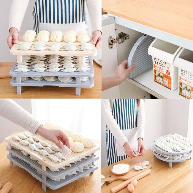 Non-slip Dumplings Storage Rack Plastic Can Be Sup... – Vicedeal