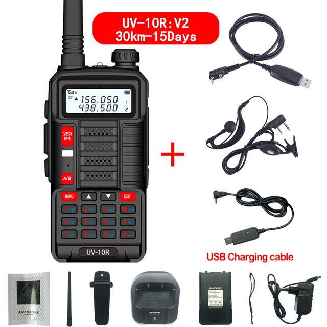 Baofeng UV 10R Walkie Talkies High Power 10W Dual ... – Grandado