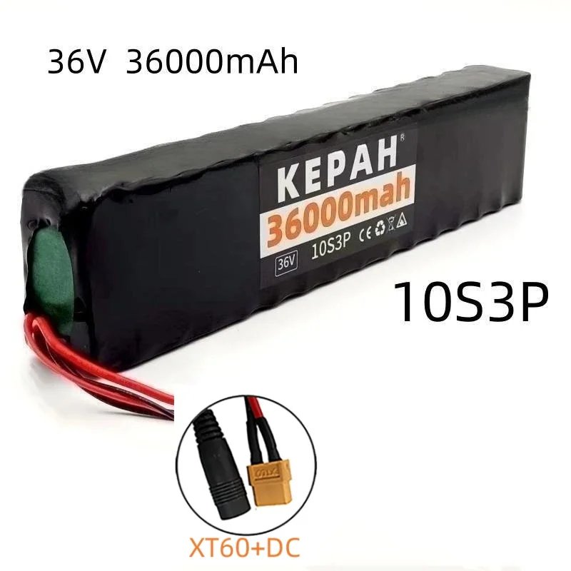 36V 36ah 18650 lithium battery 10s3p 36000mah 1000... – Grandado