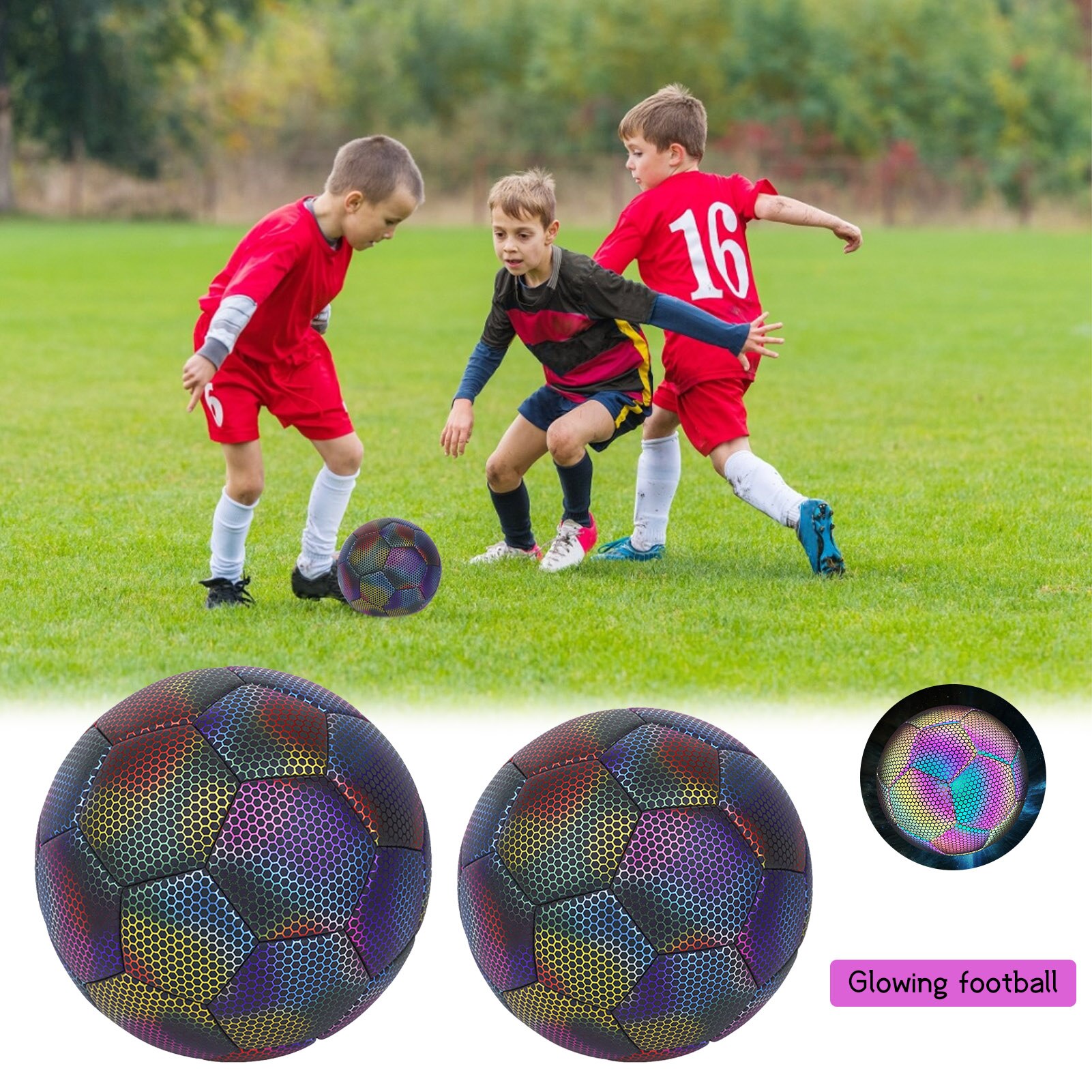 Reflective Luminous Football Size 4/5 Soccer Refle... – Vicedeal
