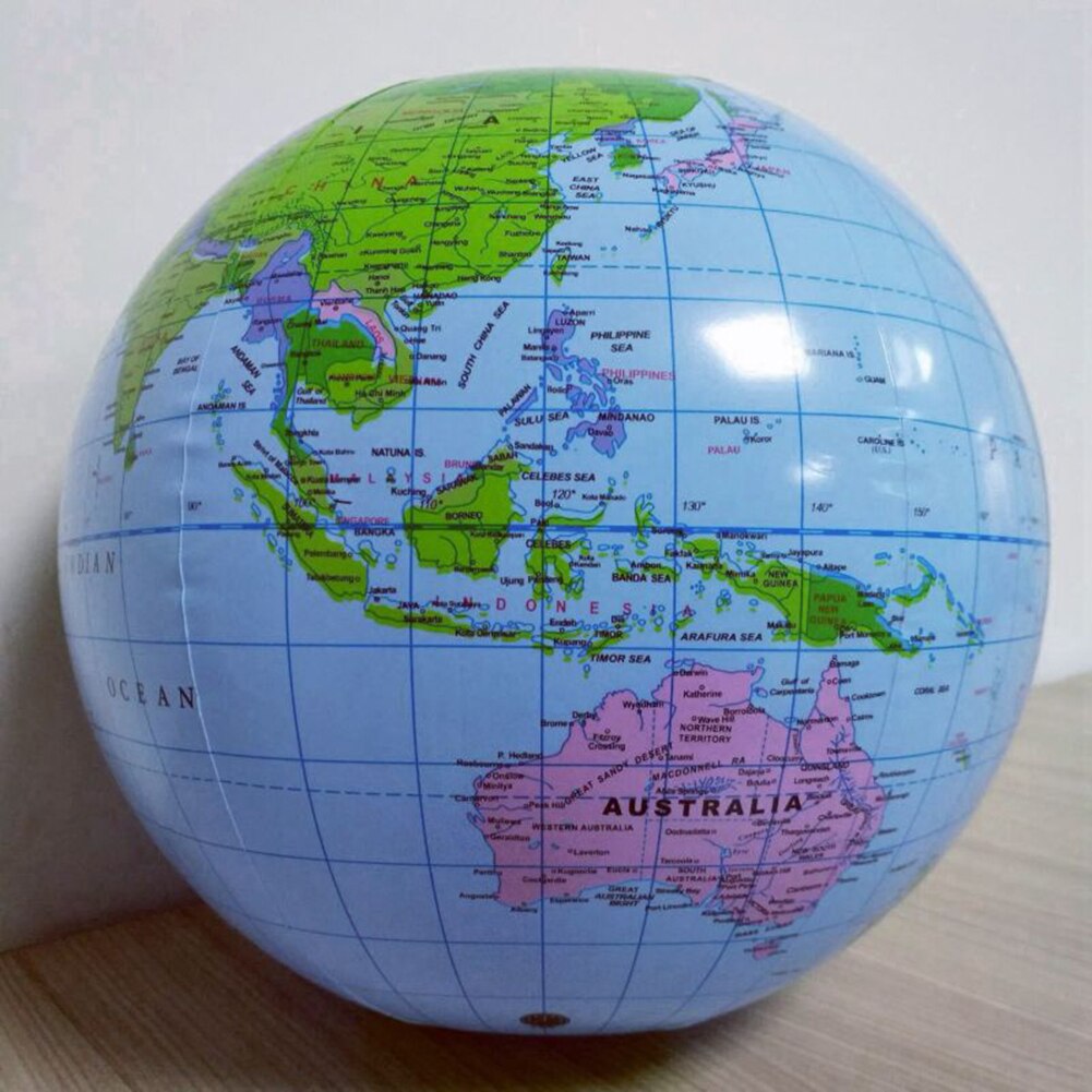 30cm Inflatable World Globe Earth Map Ball Educati... – Grandado