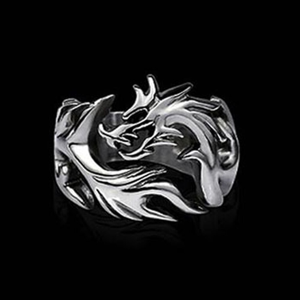 Jewelry Metal Solid Inside Dragon Rings Punk Rings... – Grandado