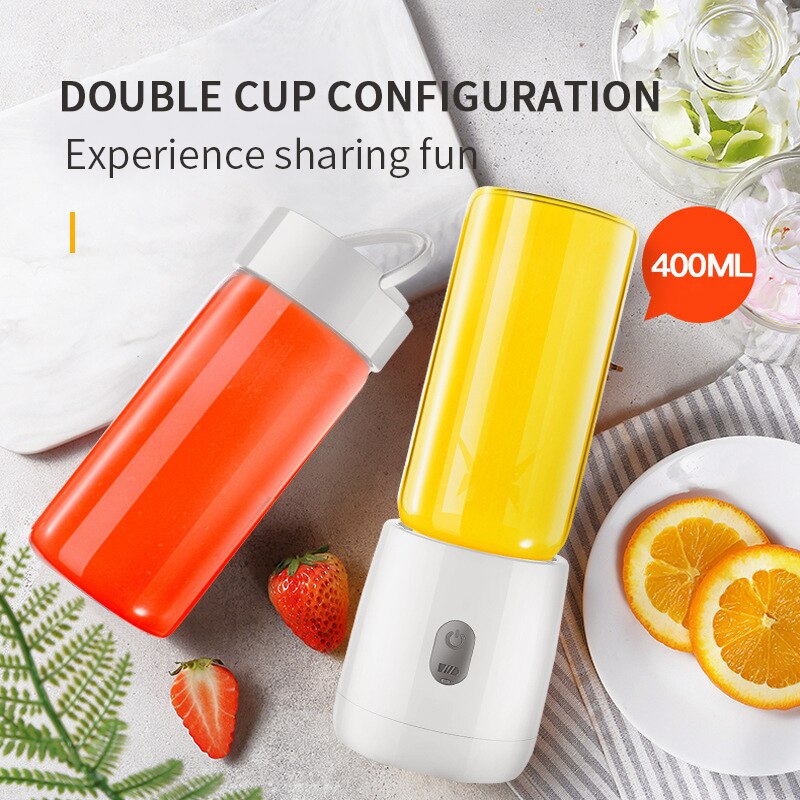 400 ml przenośne mini 6 ostrza mikser sokowirówka ... – Grandado