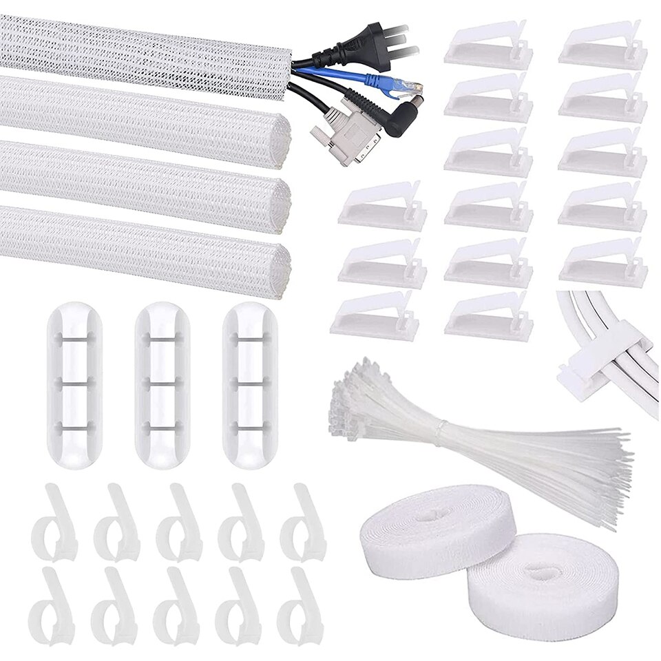 134Pcs Cable Management Kit Desktop Tidy Managemen... – Grandado