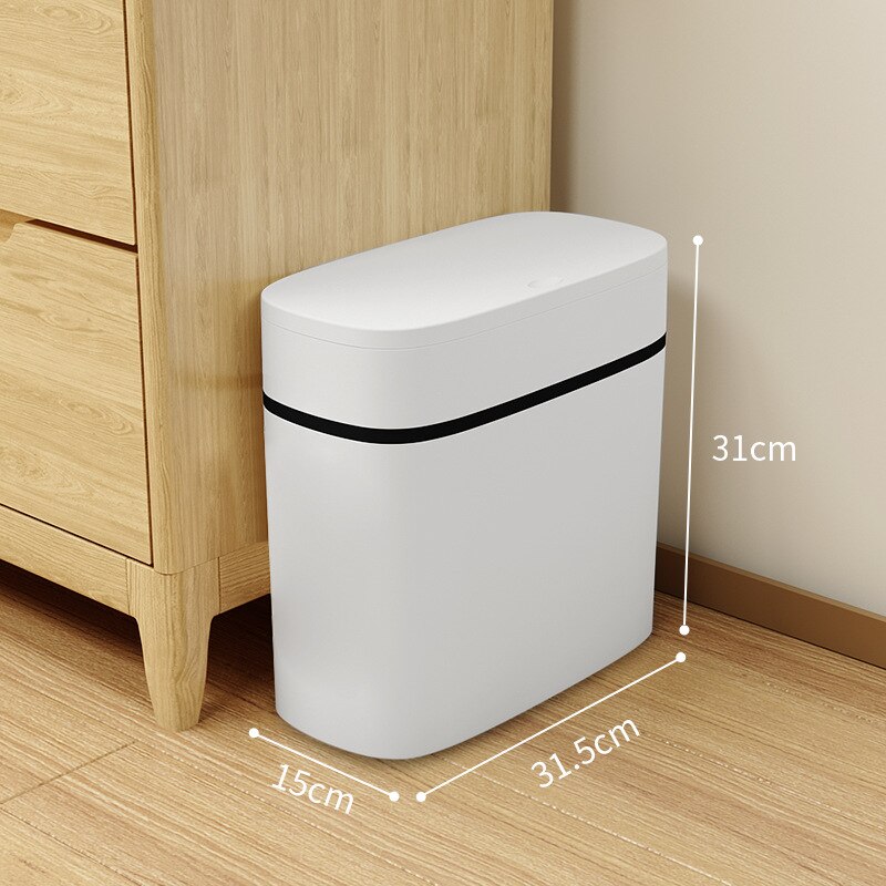 12L Household Push-type Trash Can with Lid Recycle... – Grandado