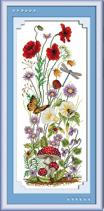 Of spring cross stitch kit flower 18ct 14ct 11ct c... – Grandado