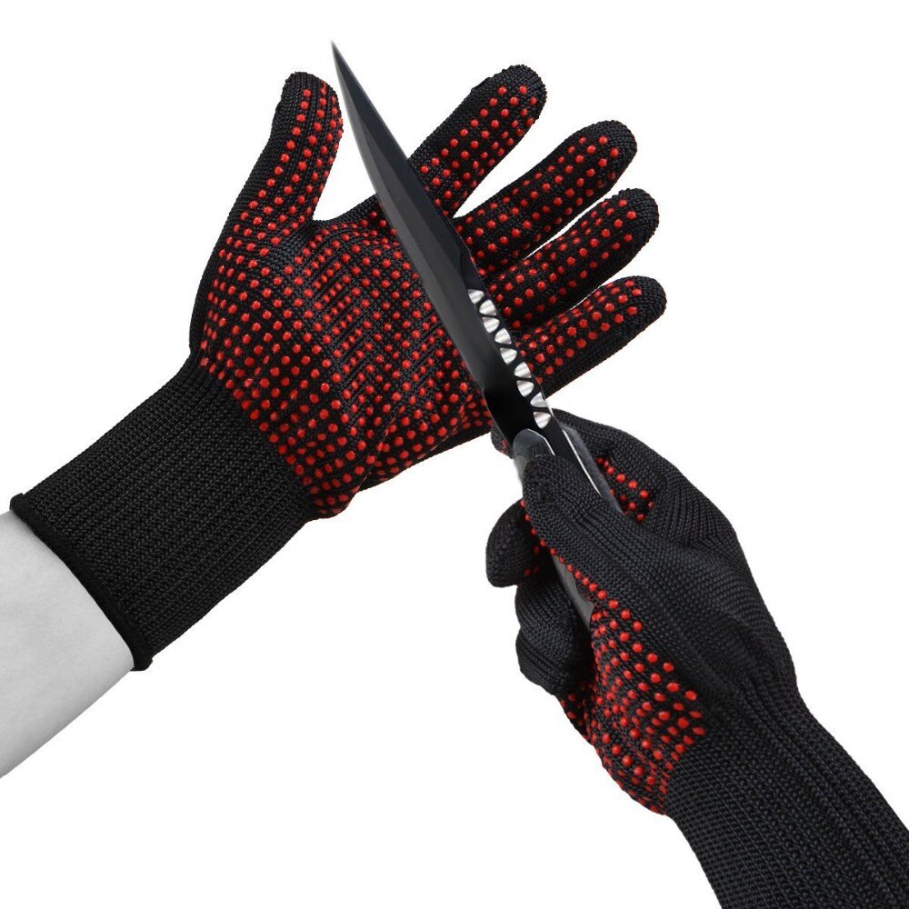red silicone cut resistant gloves working gloves p... – Grandado