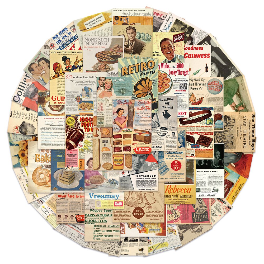 10/30/50PCS Retro Style Magazine Newspaper Journal... – Vicedeal