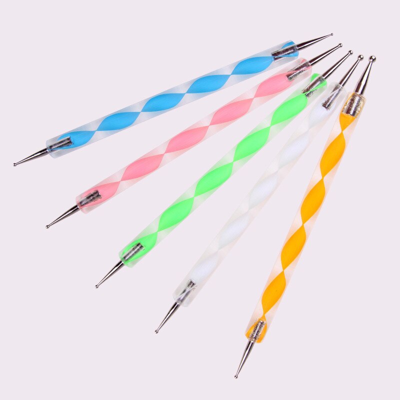 Spiral Double Head Embossing Pattern 5 Pcs Nail Ar... – Vicedeal