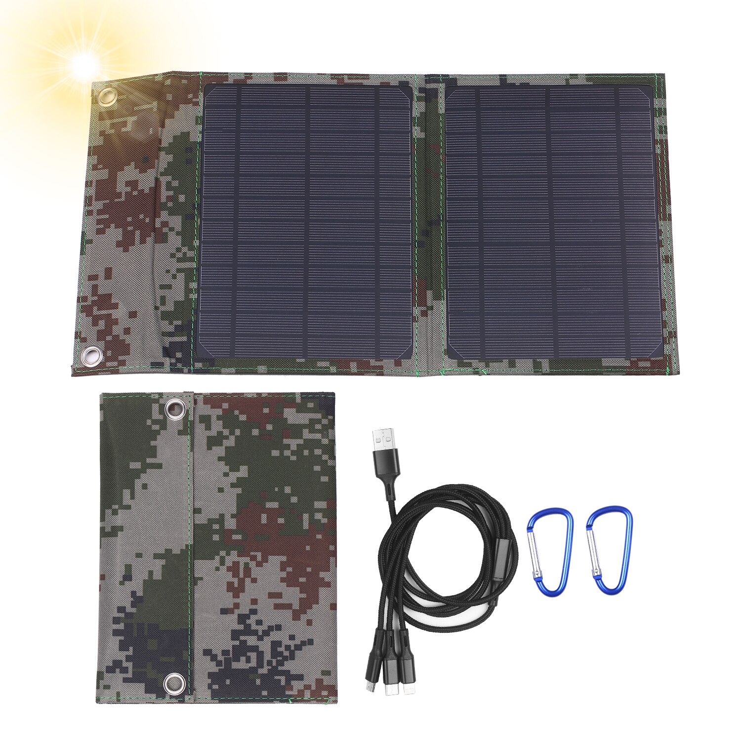 120W 12V Monocrystalline Foldable Solar Panel with... – Grandado