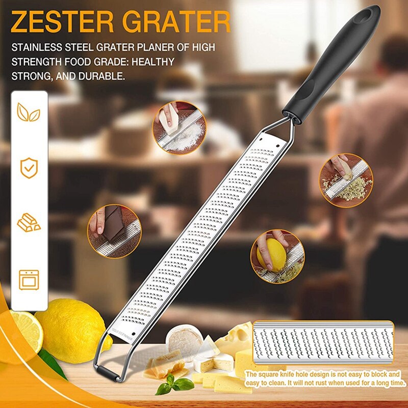 Lemon Zester & Cheese Grater - Stainless Steel - K... – Grandado
