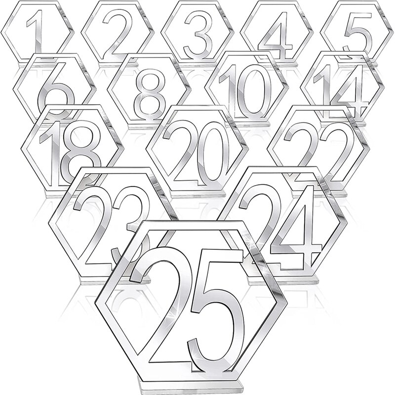 Desktop Digital Wedding Acrylic Table Hexagon Wedd... – Grandado