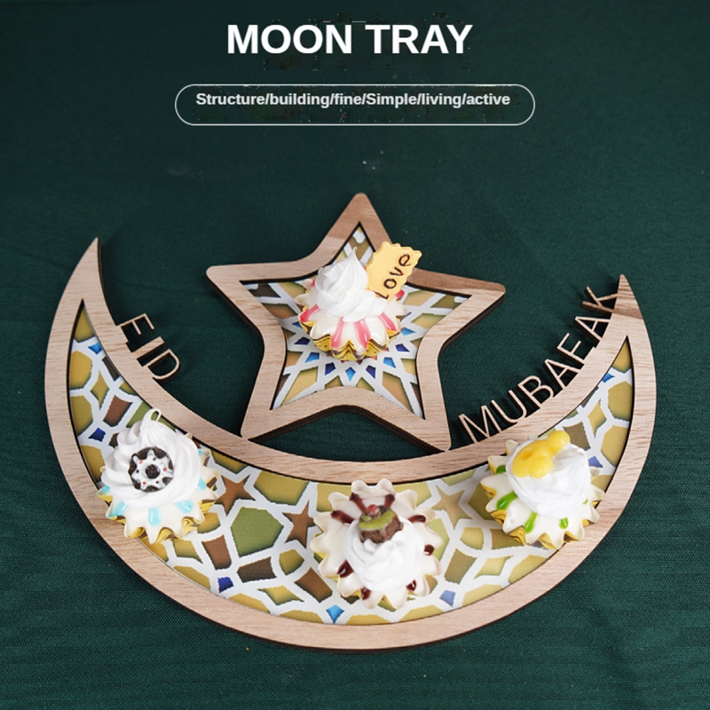 Rustic Wooden Tray Eid Ramadan Party Food Serving ... – Grandado