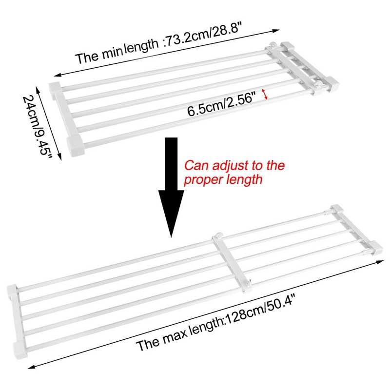 Adjustable Telescopic Cupboard Wardrobe Closet Sto... – Vicedeal