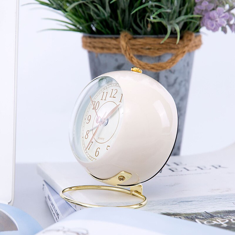 Vintage Desk Clock Silent Pointer Clocks Office Be... – Vicedeal