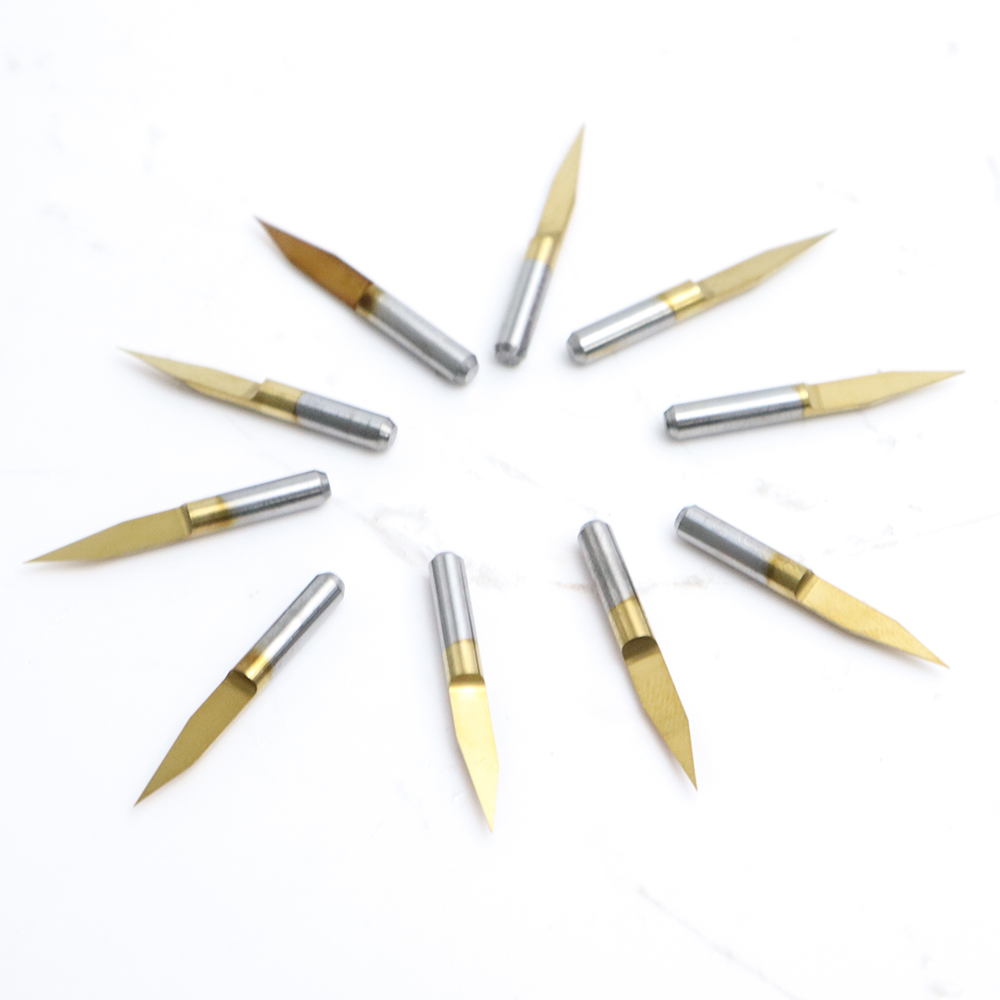 10Pcs Tin Gecoat 3.175Mm Shank Pcb Carving Bit 15/... – Grandado