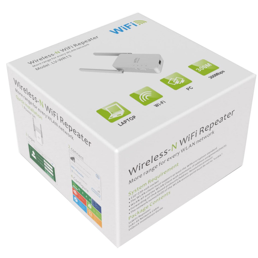 EU Plug Wifi Repeater 2 Antennas Wireless Wifi Ran... – Grandado