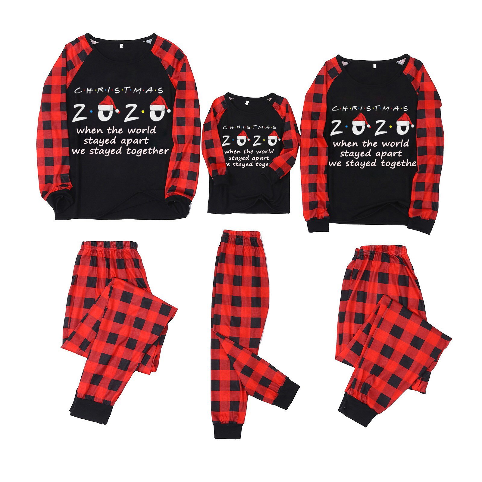 Kerst Pyjama Voor Familie Rode Plaid Loungewear Na... – Grandado