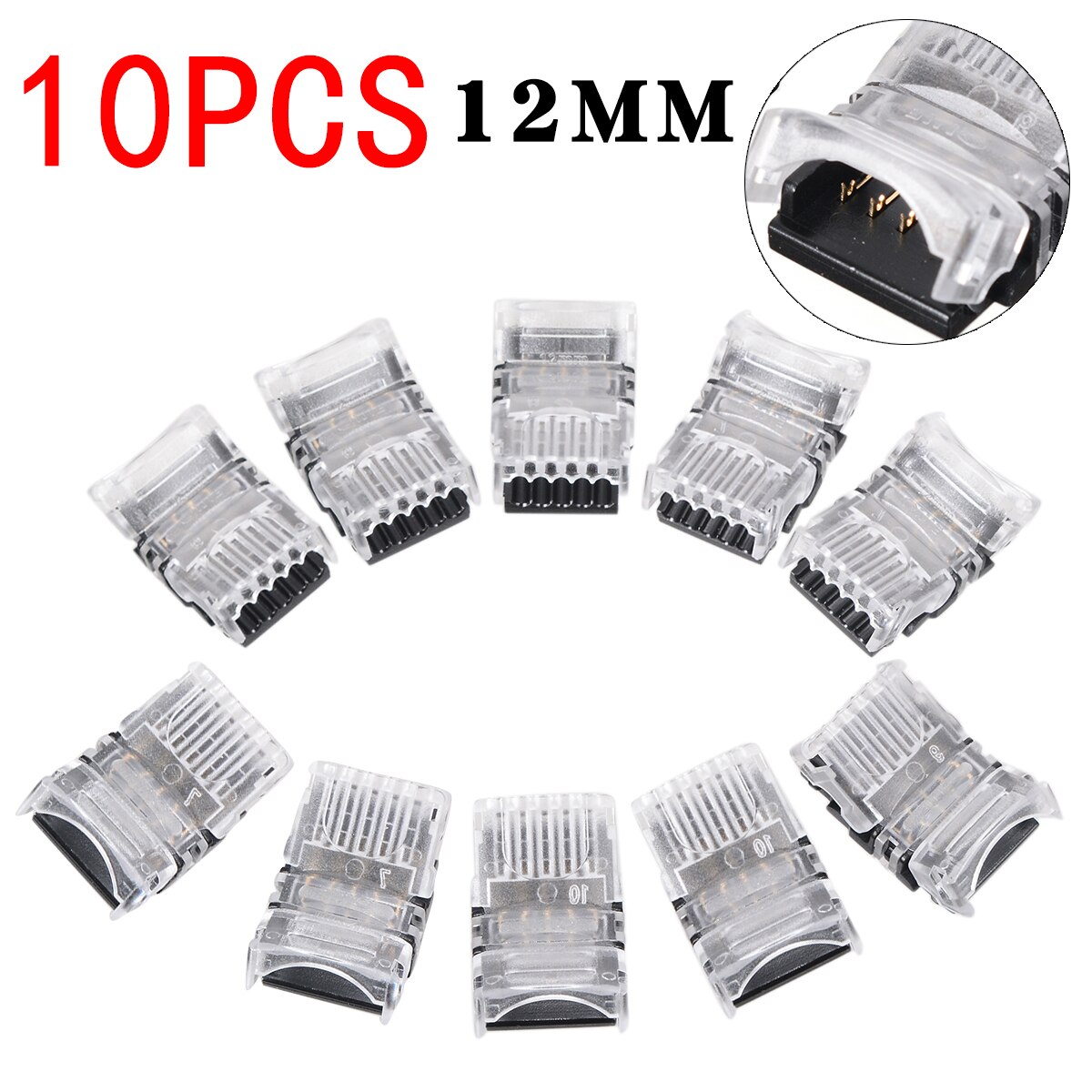 10pcs 5 pin LED Strip Connector Waterdichte IP65 5... – Grandado