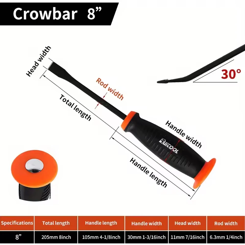 Industrial-Strength Heavy-Duty Pry Bar with Angled... – Vicedeal
