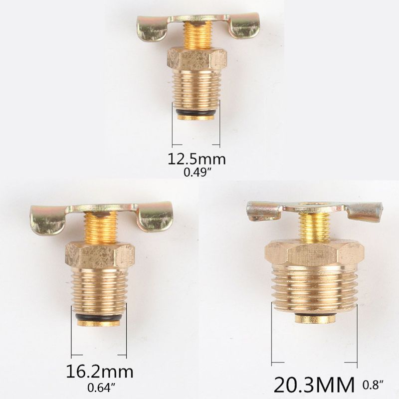 NPT 1/4" 3/8" 1/2‘’Solid Brass Drain Valve Compres... – Grandado