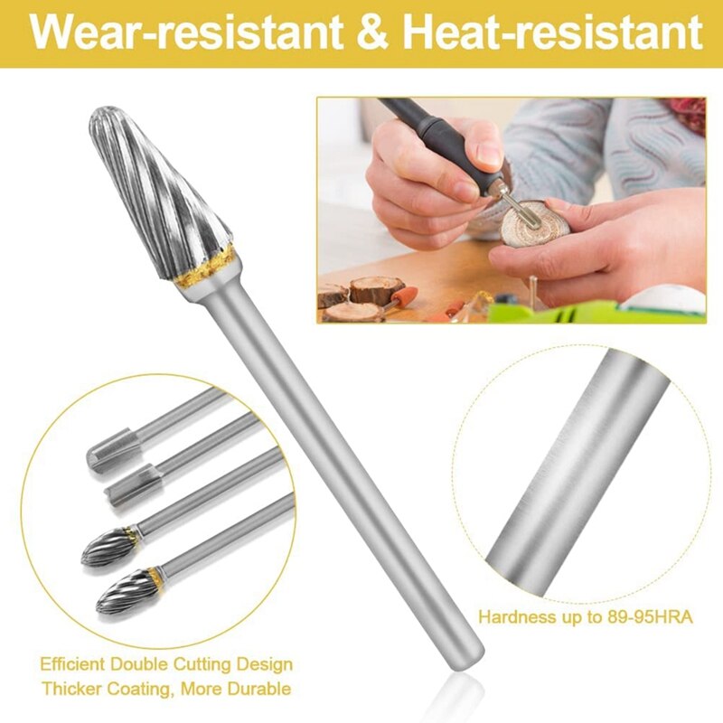 Carbide Burr Set With Rotary Router Bits 20Pcs Die... – Grandado