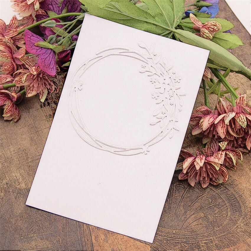 10.5x14.8cm wreath Embossing folders Plastic bump ... – Vicedeal