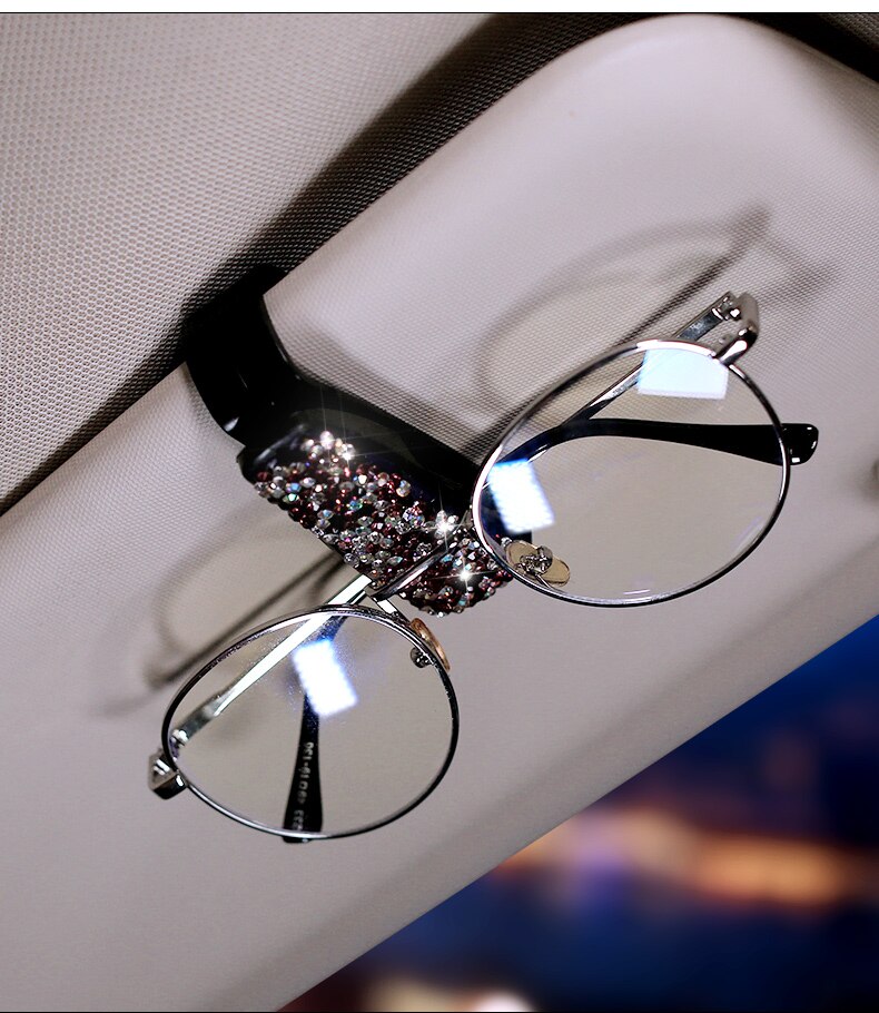 Bling Bling Crystal Rhinestone Car Glasses Case Ho... – Grandado