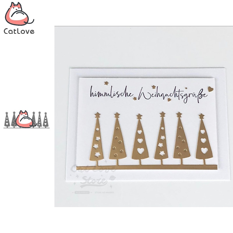 Christmas Tree Border Metal Cutting Dies Scrapbook... – Grandado