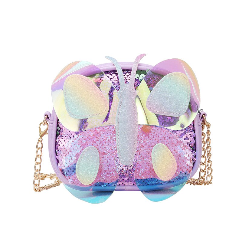 Girls Mini Clutch Purse Cute Shiny Sequin Butterfl... – Vicedeal