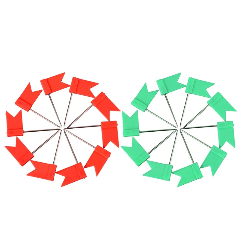 200 Pcs Flag Shaped Map Pins Cork Notice Board Dra... – Grandado