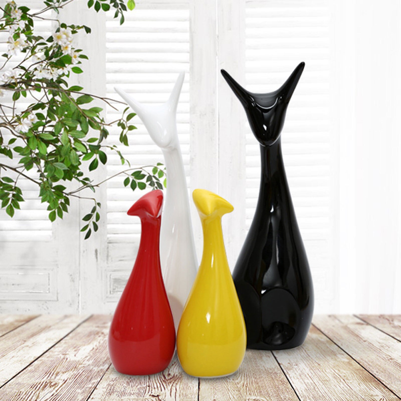 4 Pieces Desktop Decor Home Solid Color Deer Head ... – Grandado