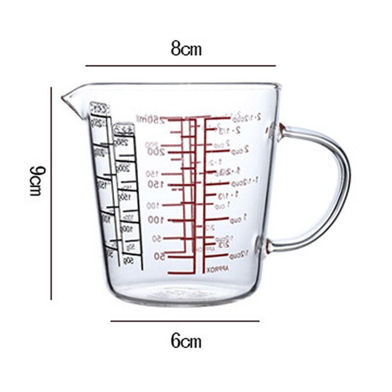 250Ml Glass Measuring Cup Milk Jug Heat Resistant ... – Grandado
