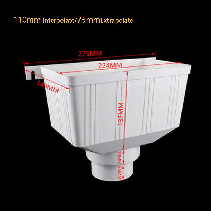 pvc rainwater hopper downspout drain adapter rain ... – Grandado
