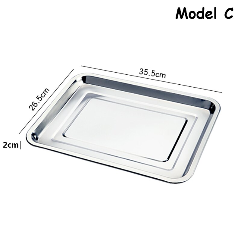Stainless Steel Plate Food Tray BBQ Dishes Platos ... – Grandado