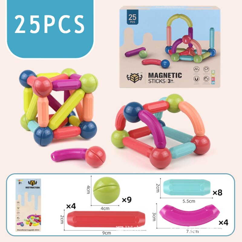 Kid Thick Color Magnetic Bar Toys Color Magnetic B... – Vicedeal