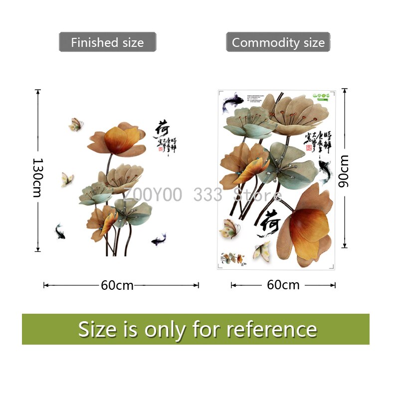 Lotus Vintage Poster Vinyl Wall Sticker Flower Tee... – Grandado